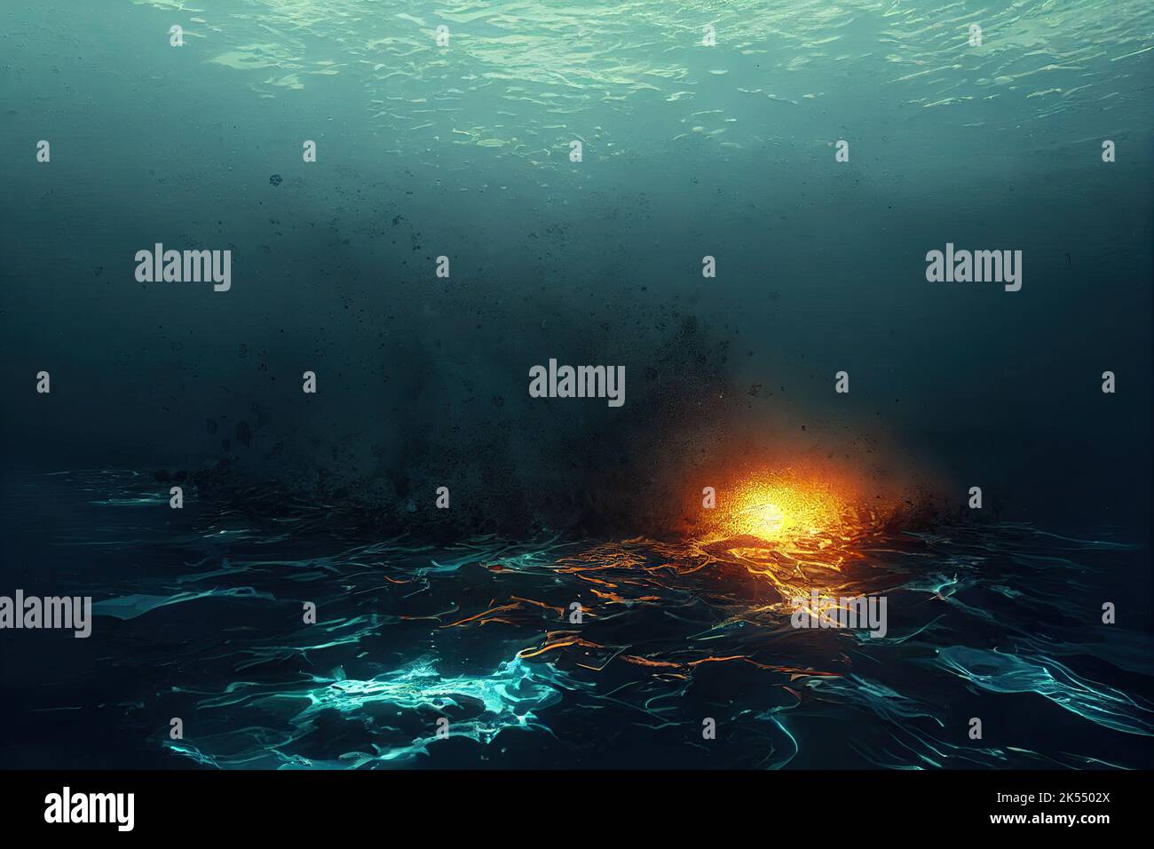 Explosion sous l'eau et fuite de gaz. Sabotage des gazoducs sous-marins ...