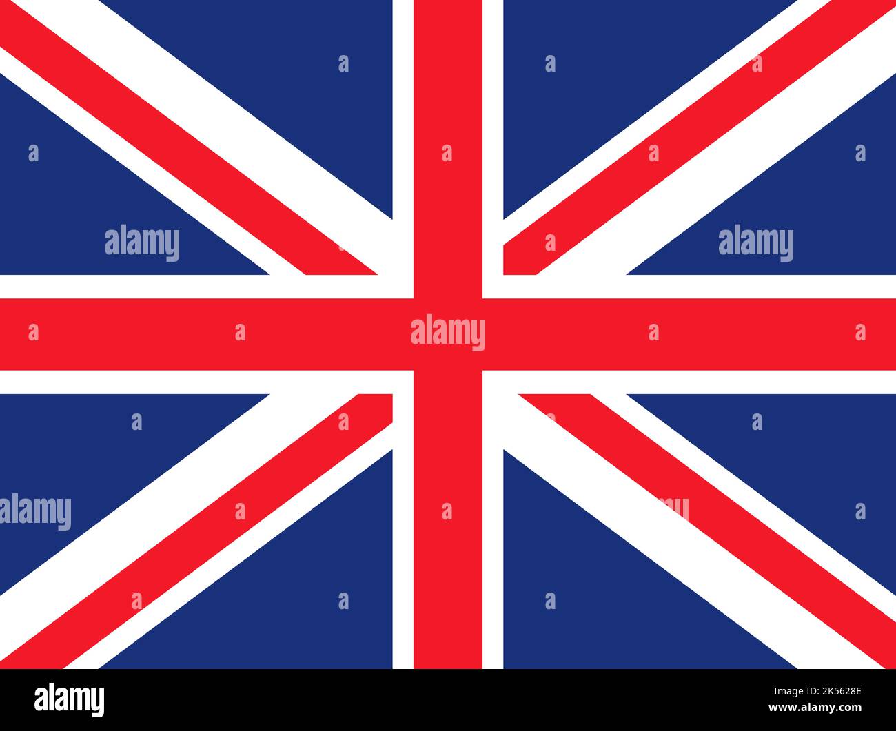 Drapeau bleu avec croix rouge Banque d'images vectorielles - Alamy
