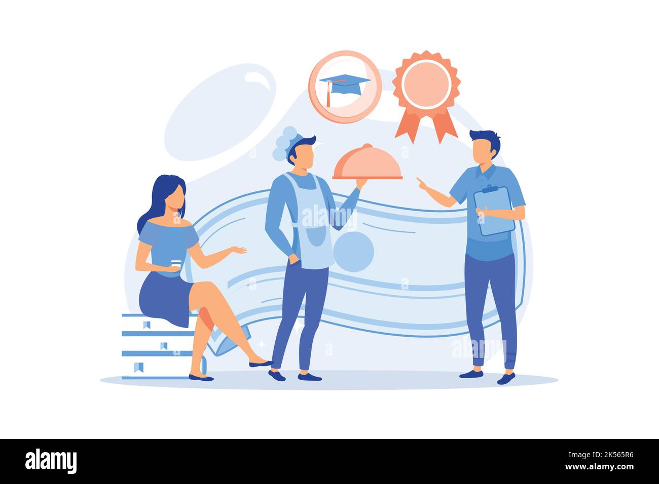 Certificat de qualité du restaurant. Contrôle des aliments au café ...