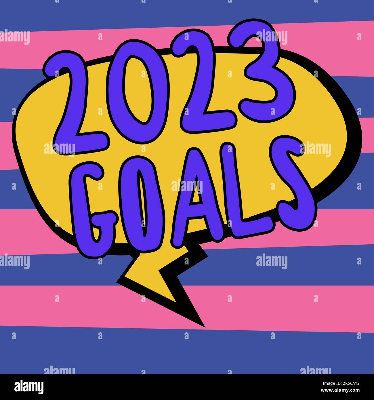 Légende du texte présentant 2023 objectifs, Word pour Un plan à faire ...