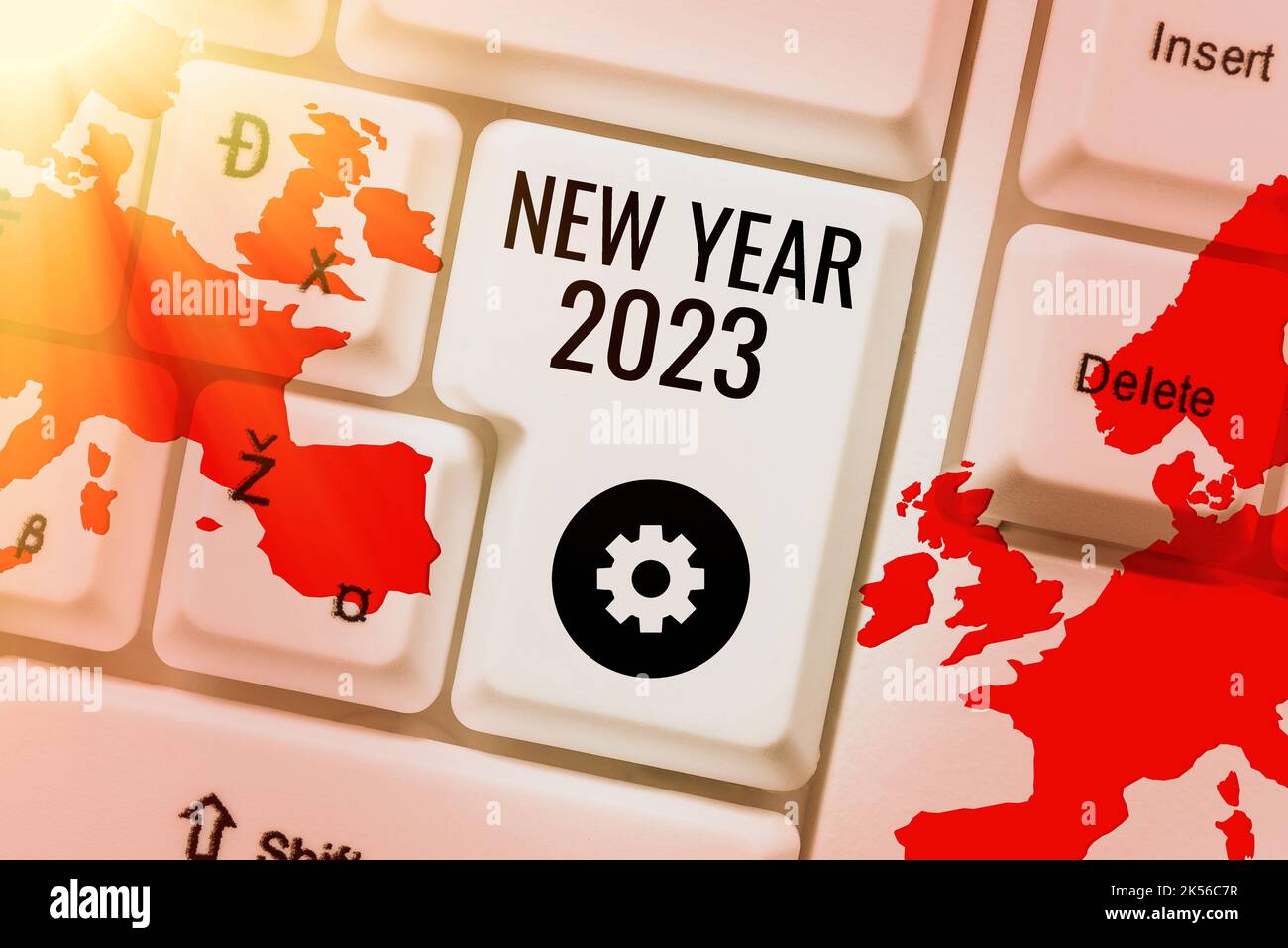 Légende de texte présentant le nouvel an 2023, concept signifiant ...