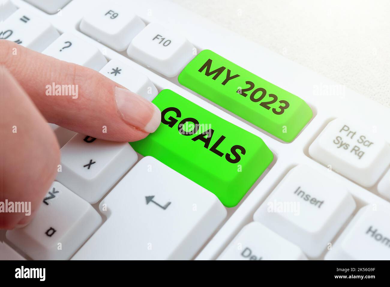 Inspiration montrant le signe Mes objectifs 2023, concept signifiant la ...