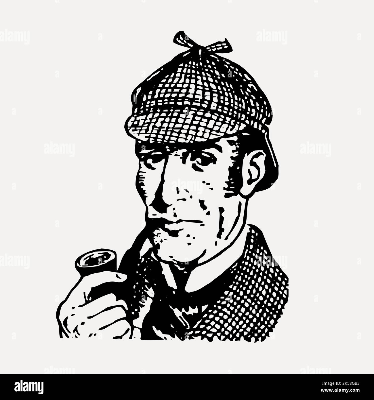 Sherlock holmes illustration Banque d'images vectorielles - Alamy