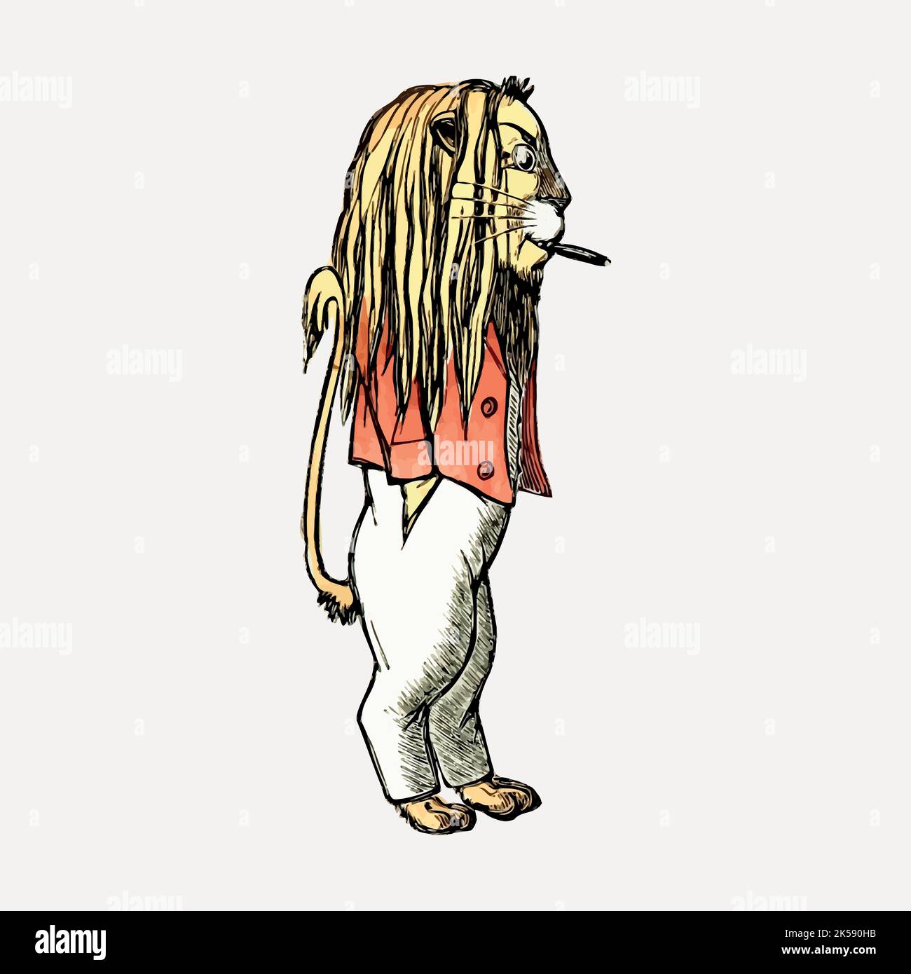 Clipart de lion qui fume Banque de photographies et d’images à haute ...