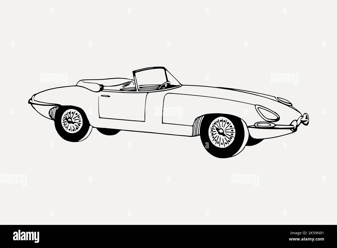 Dessin de voiture classique, vecteur d'illustration de transport ...