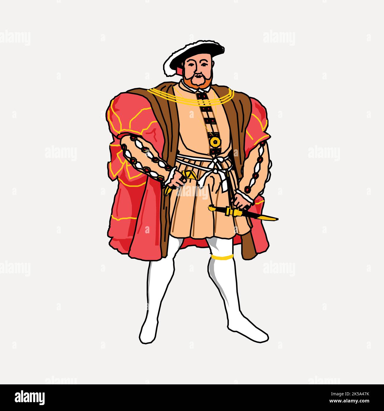 Henry VIII, roi d'Angleterre clipart, vecteur d'illustration de ...