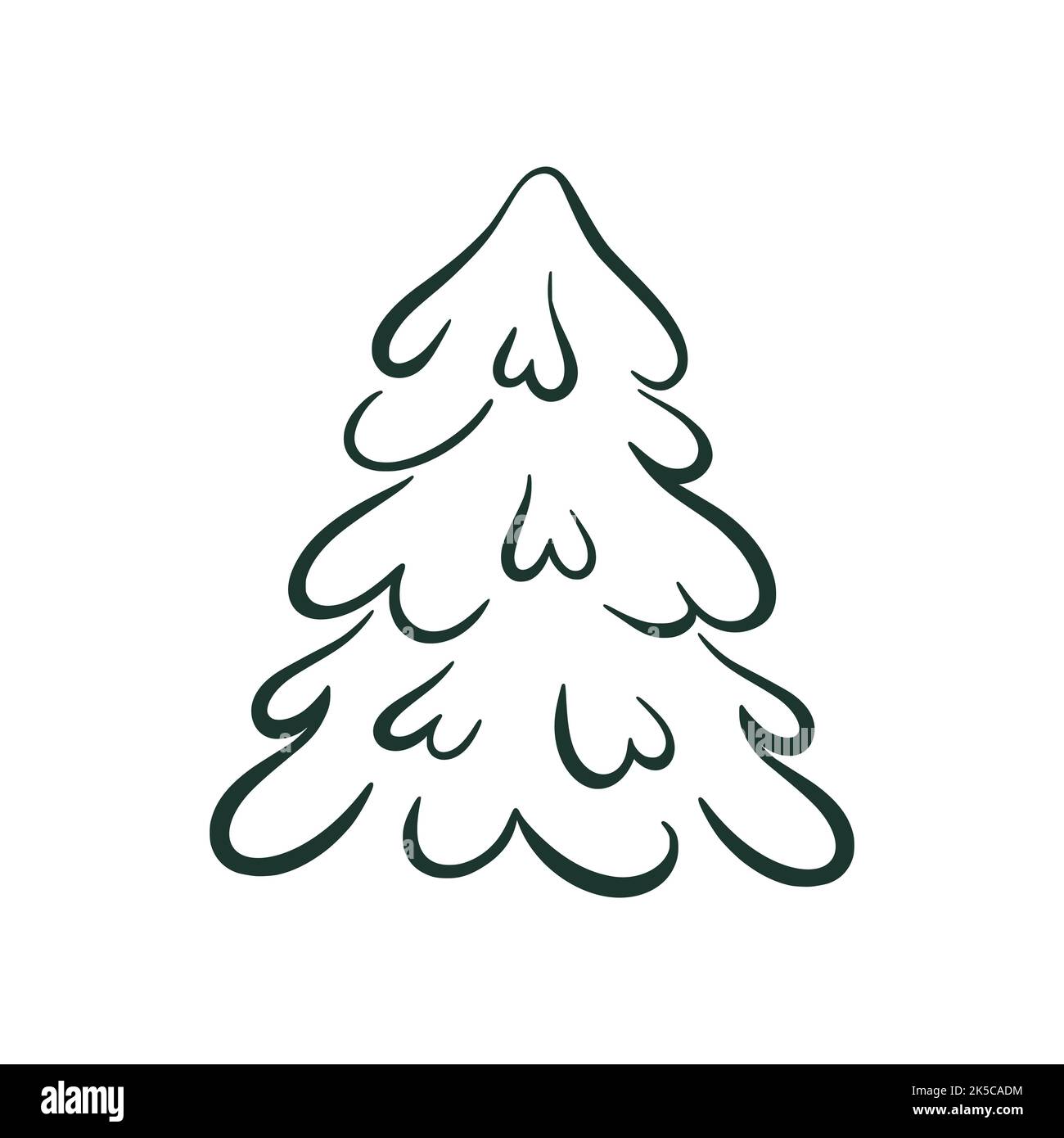 Illustration vectorielle isolée de silhouette de sapin. Magnifique ...