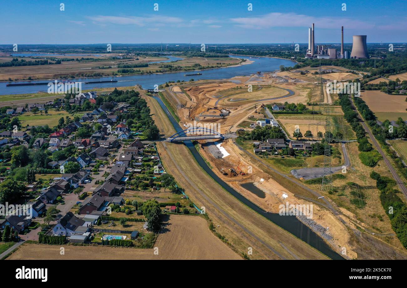 Dinslaken, Rhénanie-du-Nord-Westphalie, Allemagne - Emschermuendung ...
