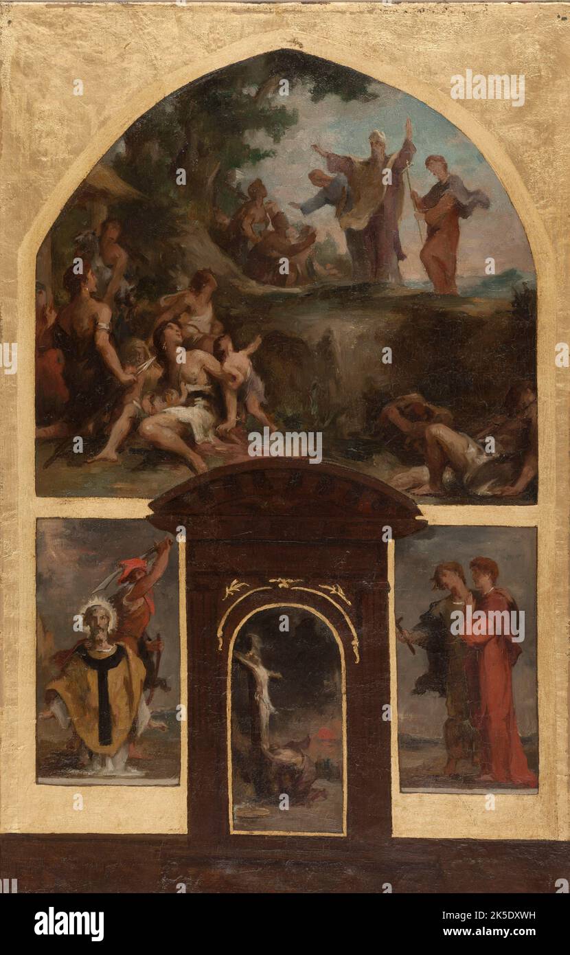 Esquisse pour l'élise Saint-Merri : Prédication de saint-Denis et ...