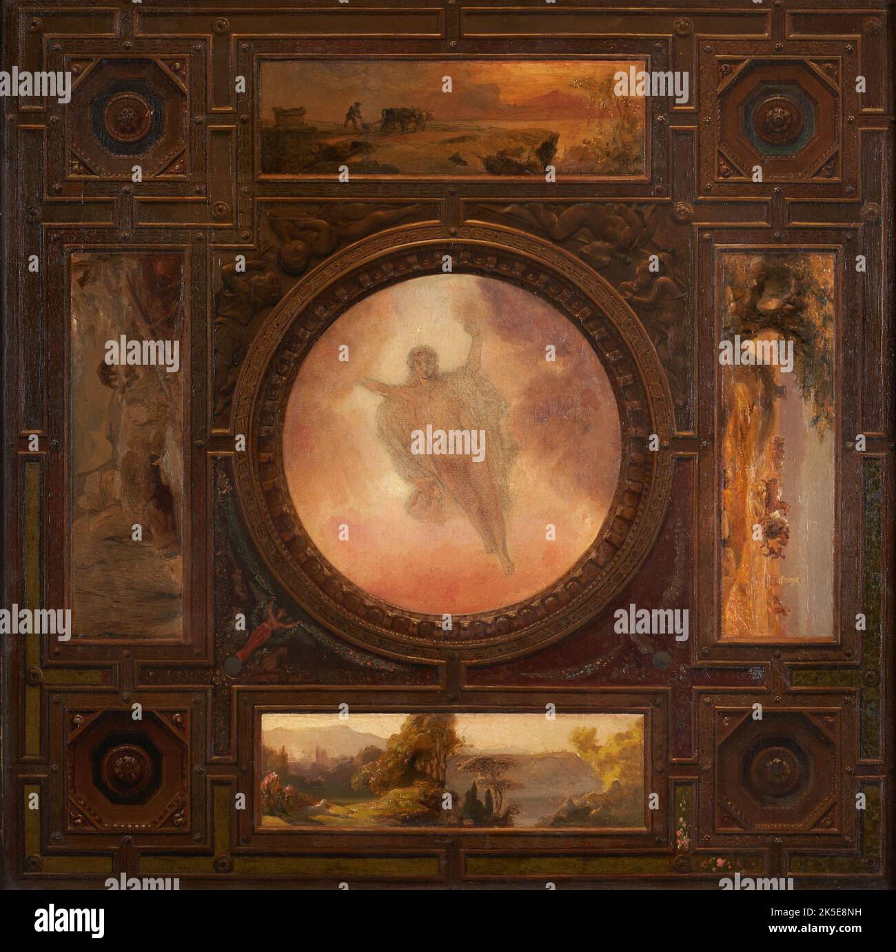 Esquisse pour l'ancien H&XF4;tel de ville de Paris : le jour et les ...