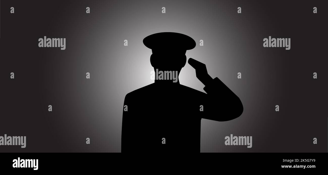 Salut, général de l'armée de mer militaire, guerrier, salutations de ...