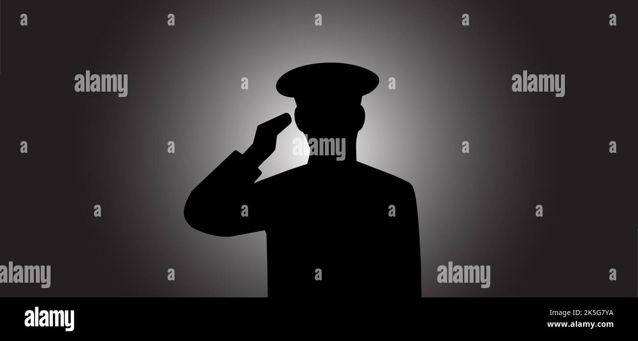 Salut, général de l'armée de mer militaire, guerrier, salutations de ...