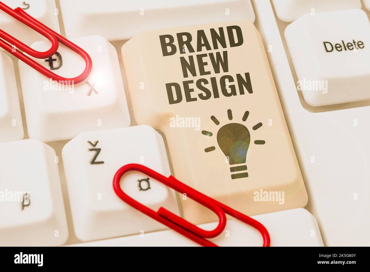 Affiche présentant un nouveau design. Mot écrit lors du brainstorming ...