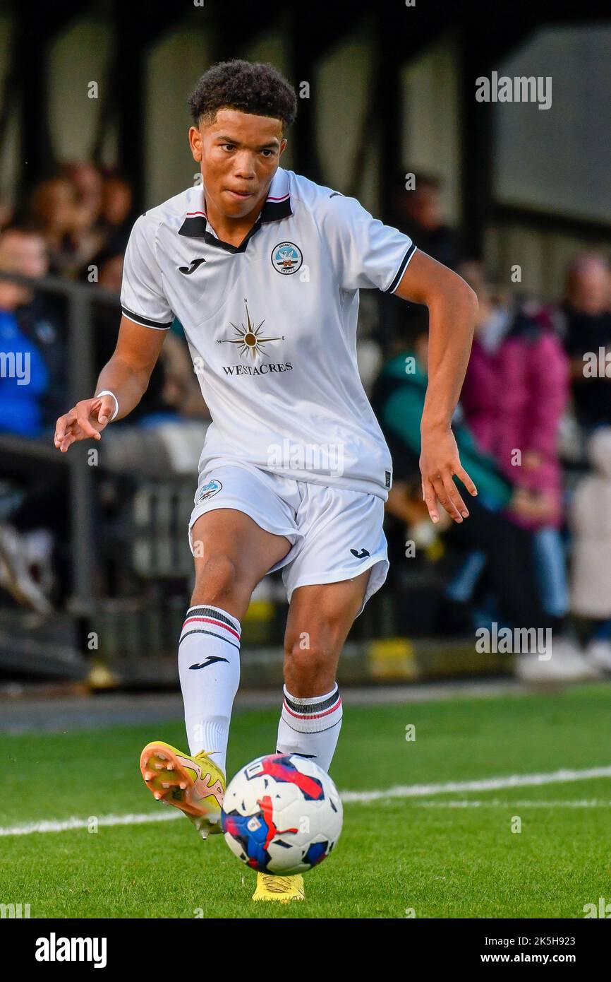 Swansea, pays de Galles. 8 octobre 2022. Kyrell Wilson de Swansea City ...