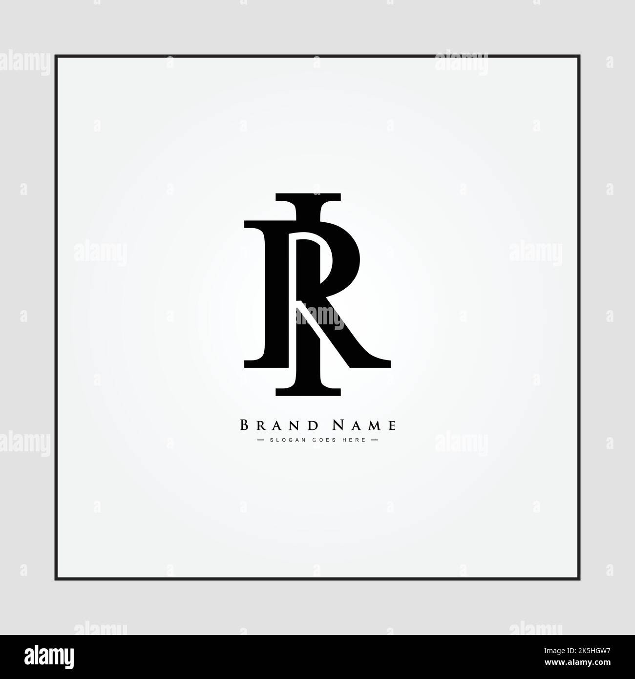 Logotipo de la letra ir Banque d'images noir et blanc - Alamy