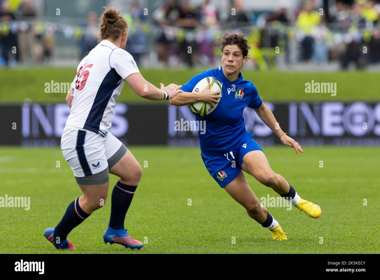Aura Muzzo, l'ailier italien, lors du match de groupe de la coupe du ...