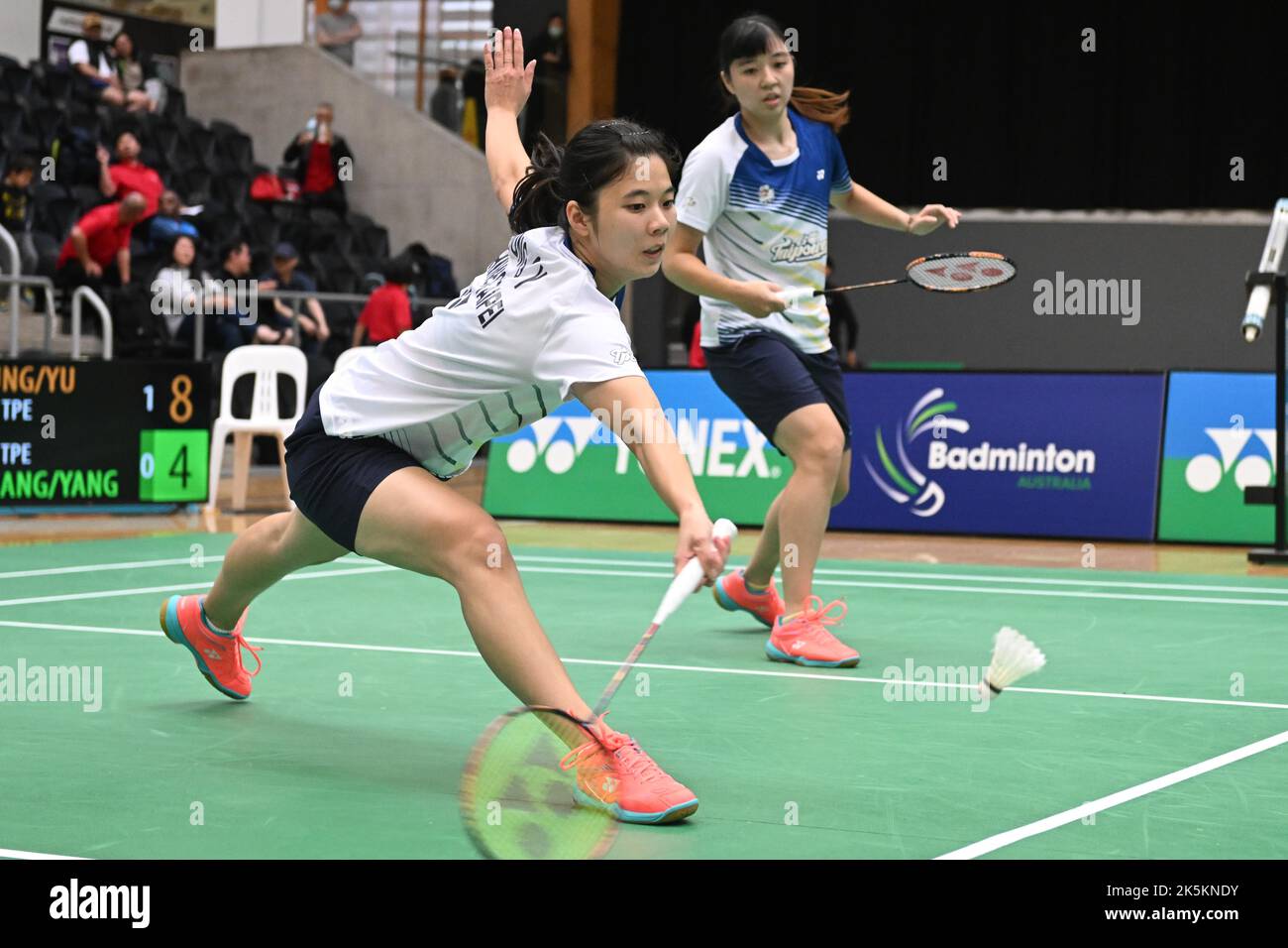 Sung Shuo Yun (L) et Yu Chien hui (R) du Taipei chinois vus en action ...