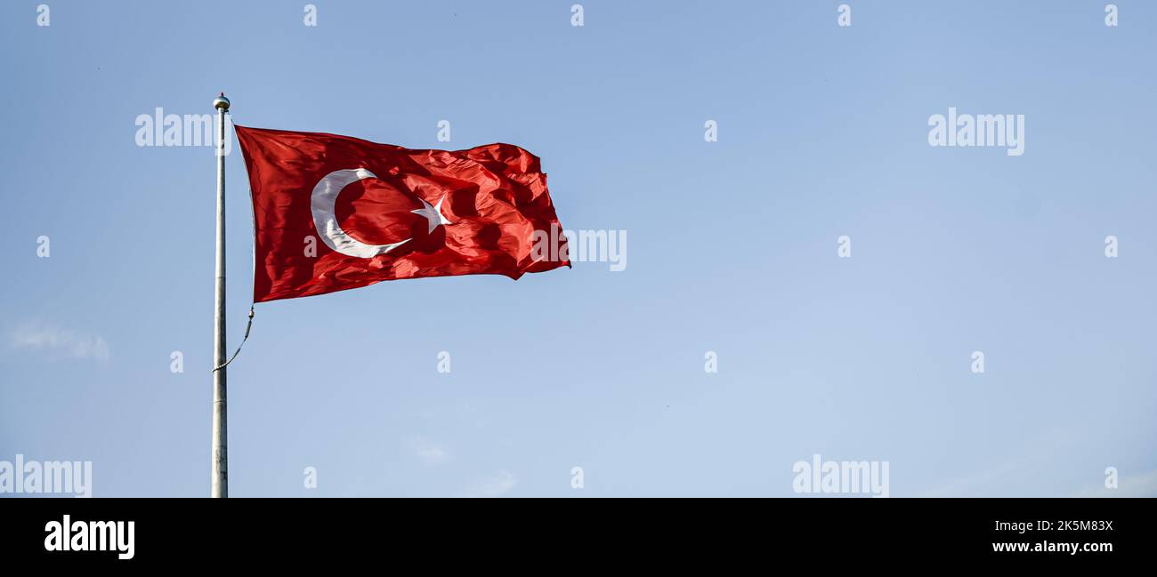 Le drapeau de la Turquie le symbole de la République turque d ...