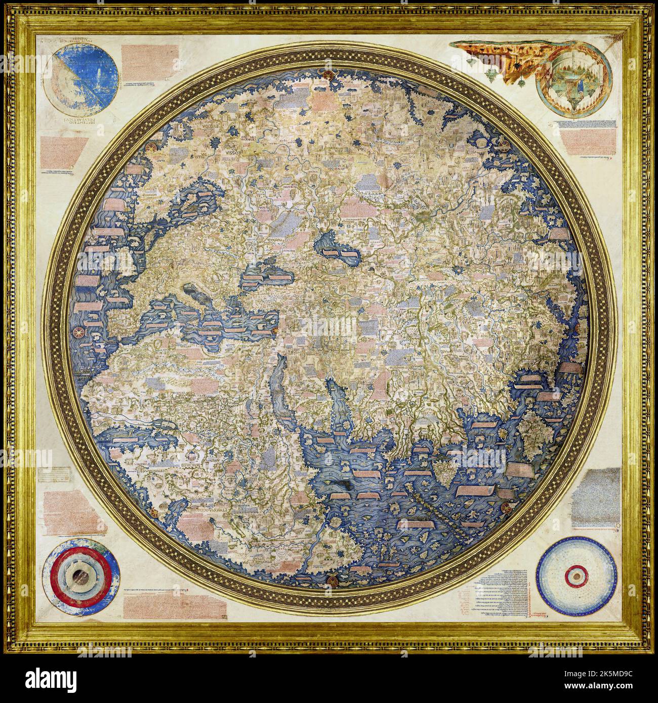 La carte du monde de FRA Mauro, par le cartographe vénitien FRA Mauro ...