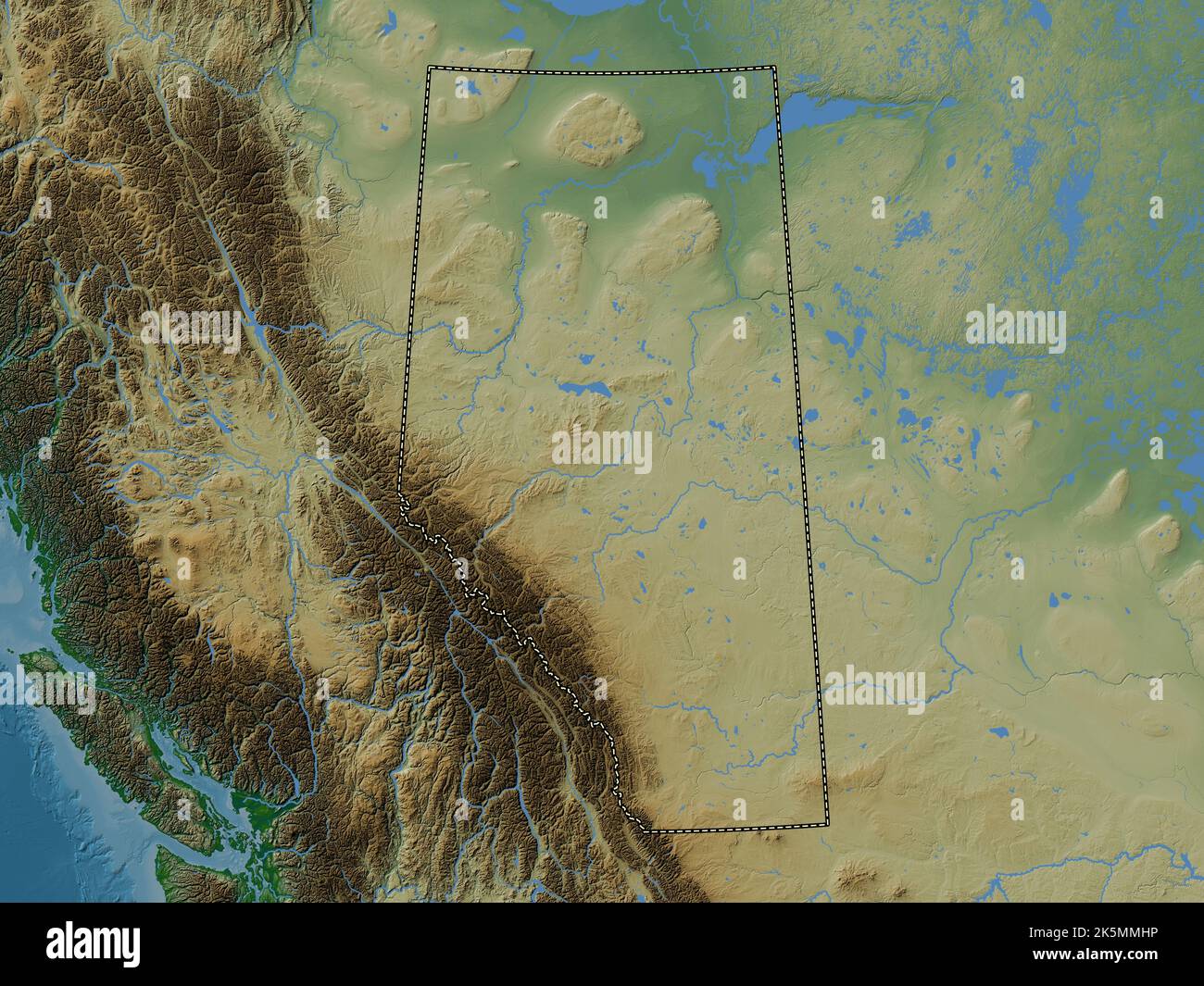 Carte de l'alberta canada avec ses lacs Banque de photographies et d ...