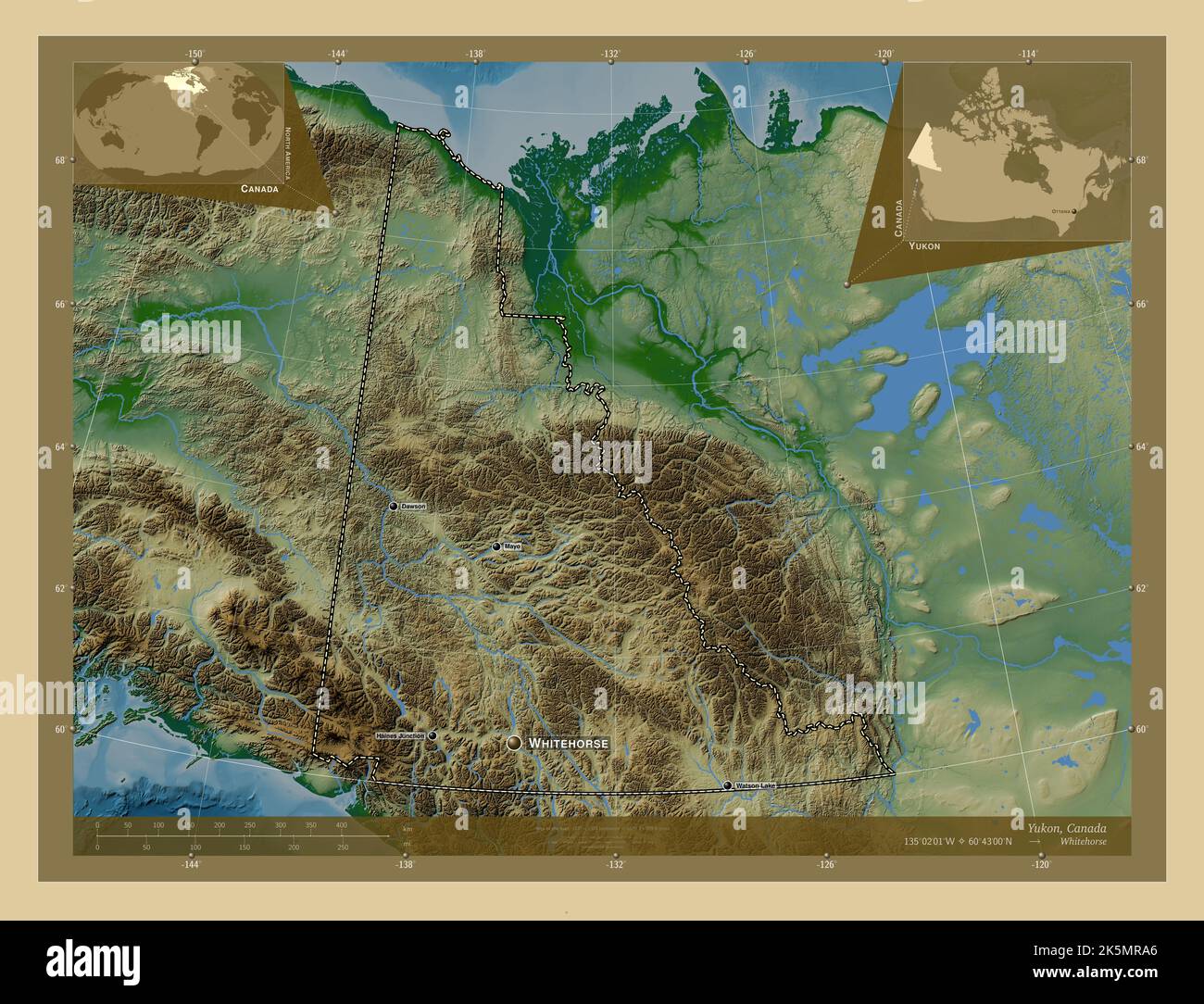 Map outline yukon yukon territory Banque de photographies et d’images à ...
