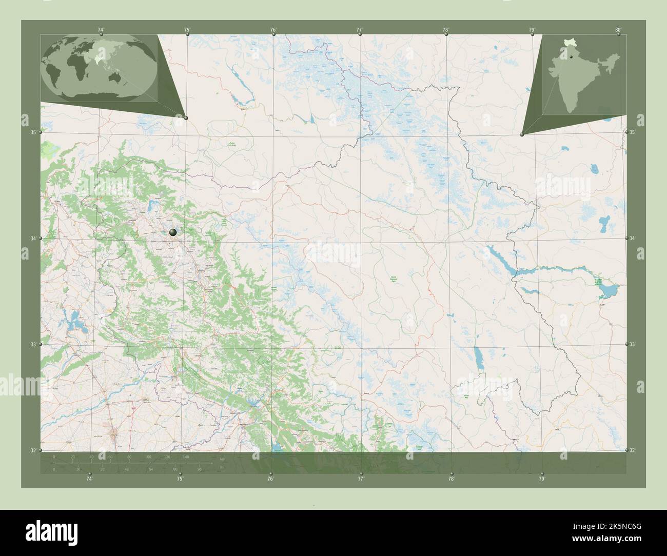 Carte emplacement cachemire Banque de photographies et d’images à haute ...