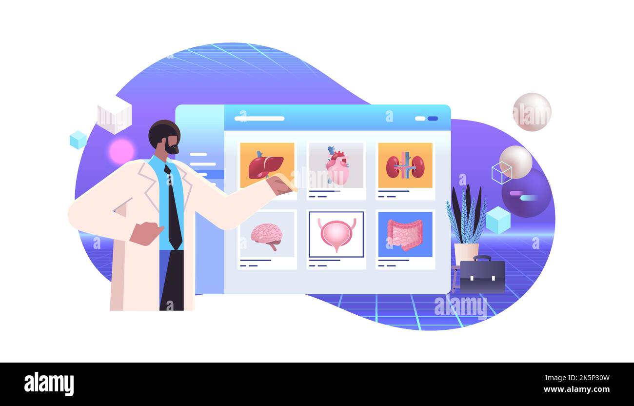 scientifique examinant les organes internes du corps humain anatomique ...