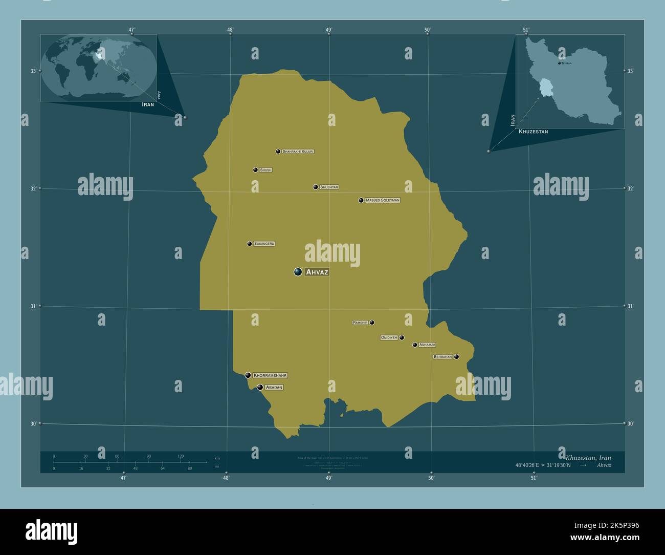 Ahvaz map Banque de photographies et d’images à haute résolution - Alamy