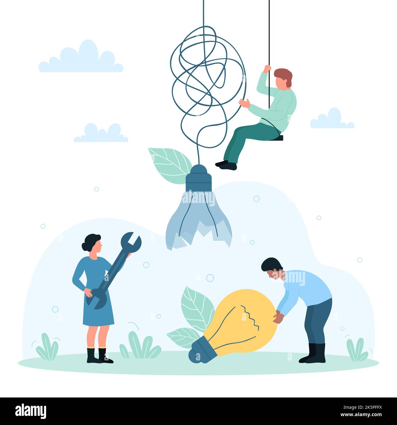 Illustration du vecteur de service d'assistance technique et de ...