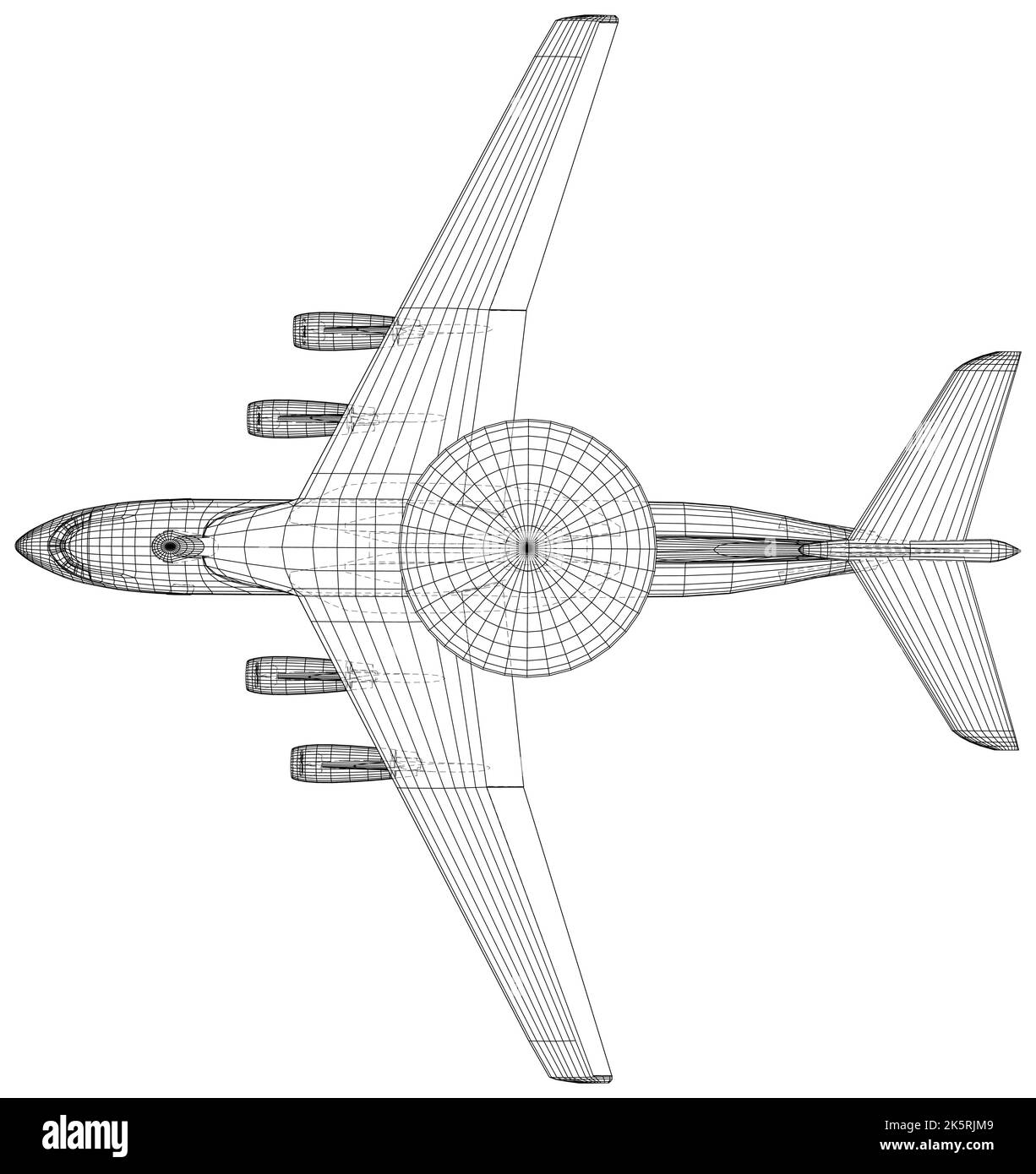 Avion AWACS isométrique, avion radar, avion de la Force aérienne ...