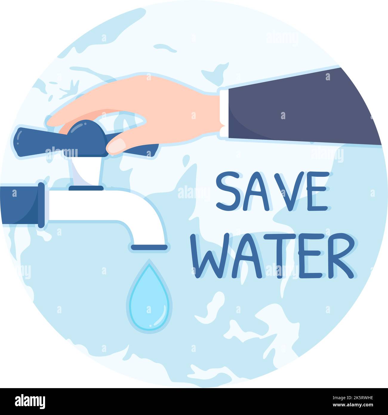 Modèles d'économie d'eau dessin main dessin d'un dessin animé d'un dessin animé d'un dessin ...