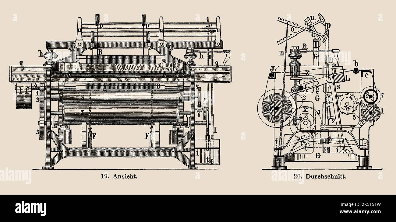 Power loom of edmund cartwright Banque de photographies et d’images à ... Power loom of edmund cartwright Banque de photographies et d’images à ...