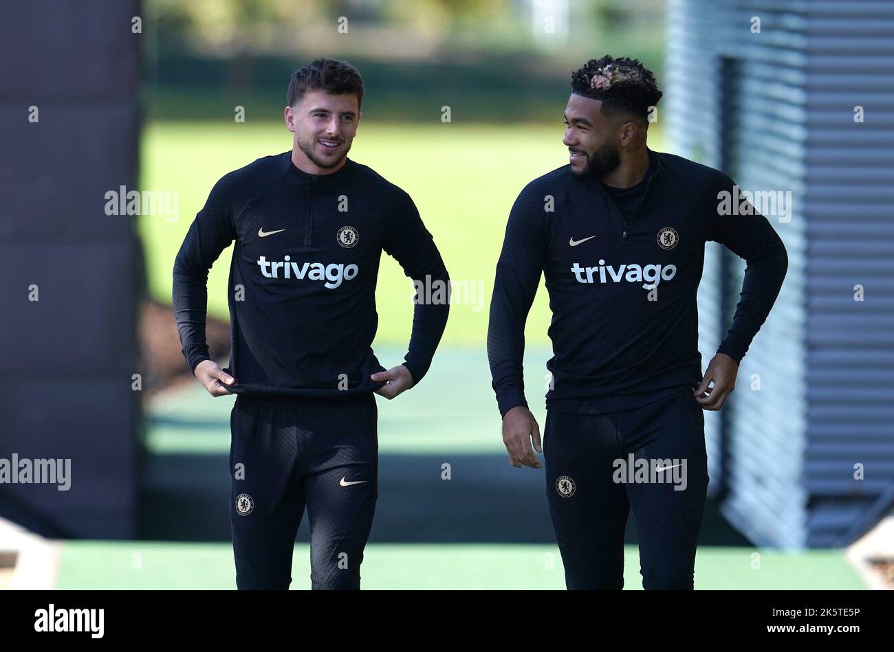Mason Mount de Chelsea (à gauche) et Reece James lors d'une séance d ...