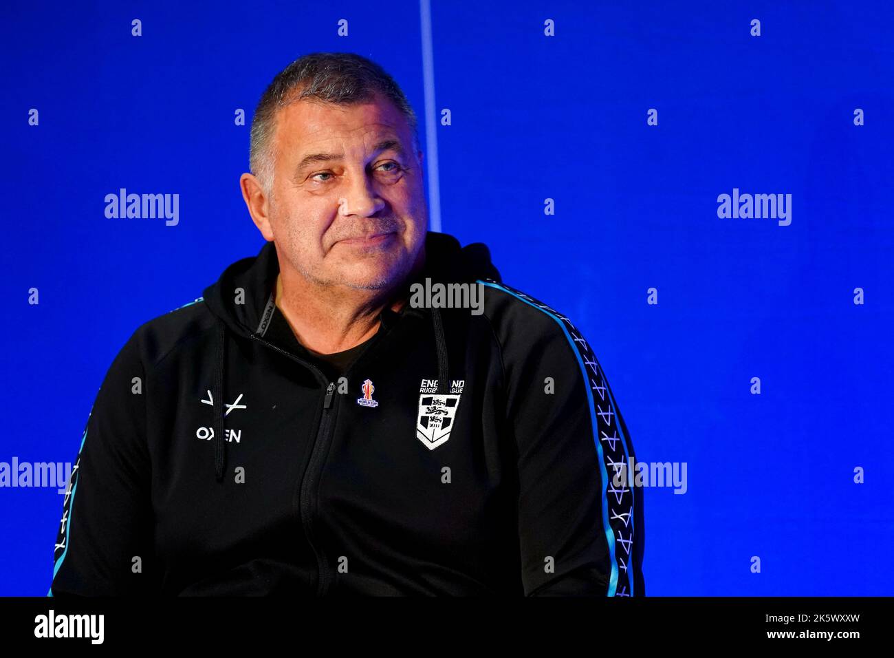 Shaun Wane, entraîneur-chef d'Angleterre, lors du lancement du tournoi ...
