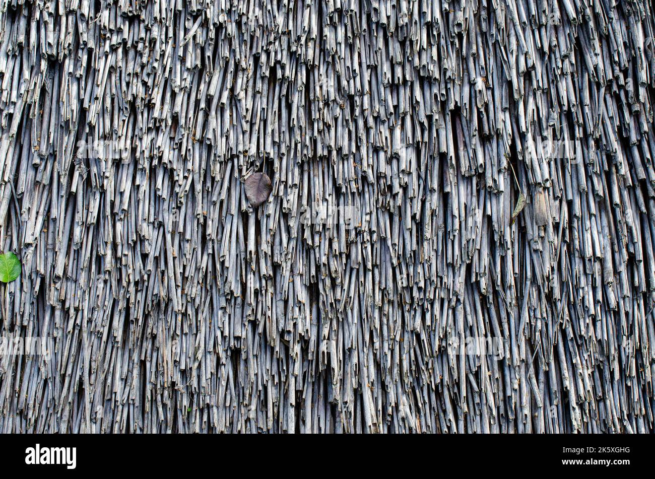 La texture de toit de chaume d'une vieille maison la paille ancienne s ...