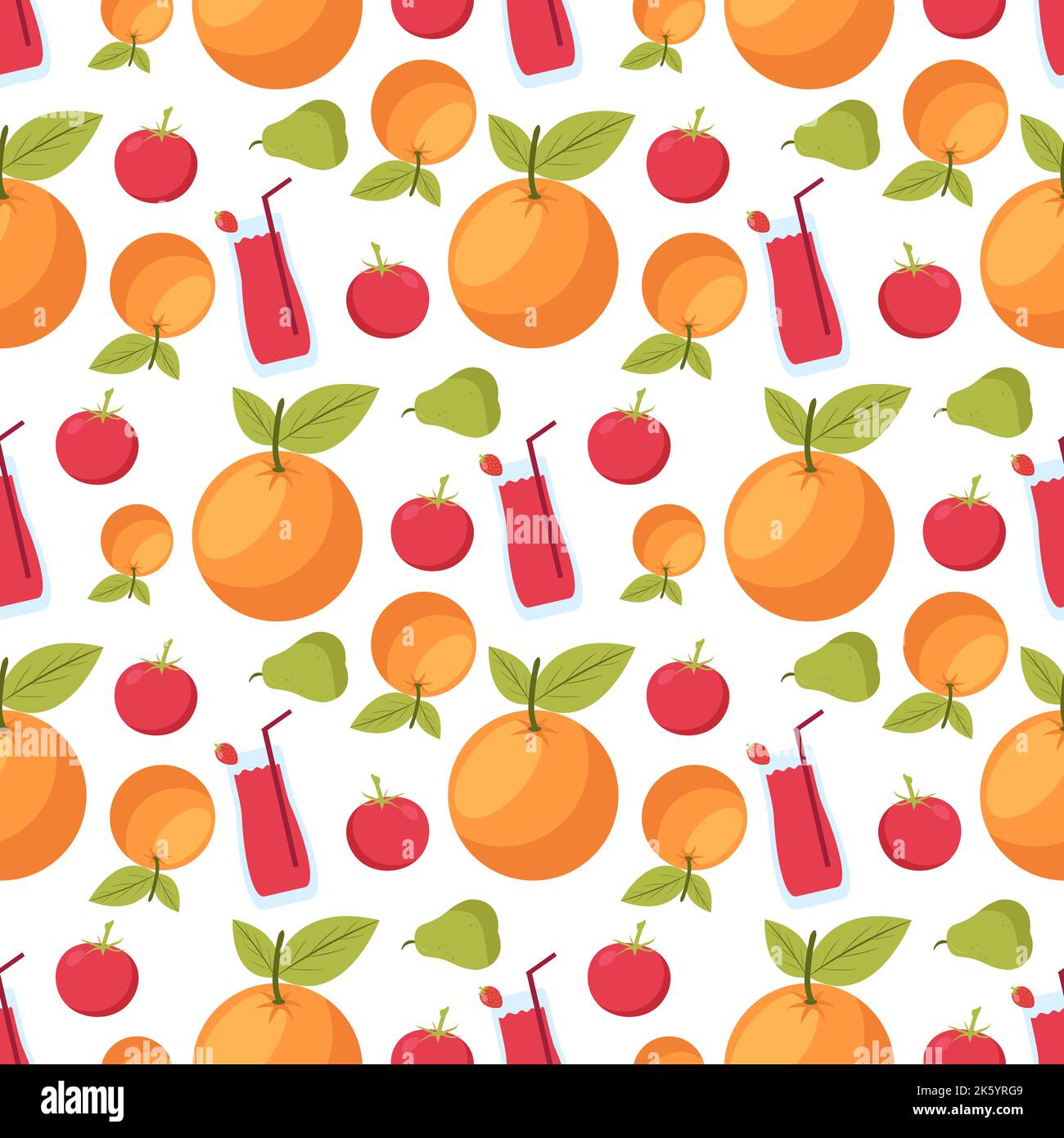 Motif végétarien, fruit et légumes sans couture avec nourriture fraîche ...