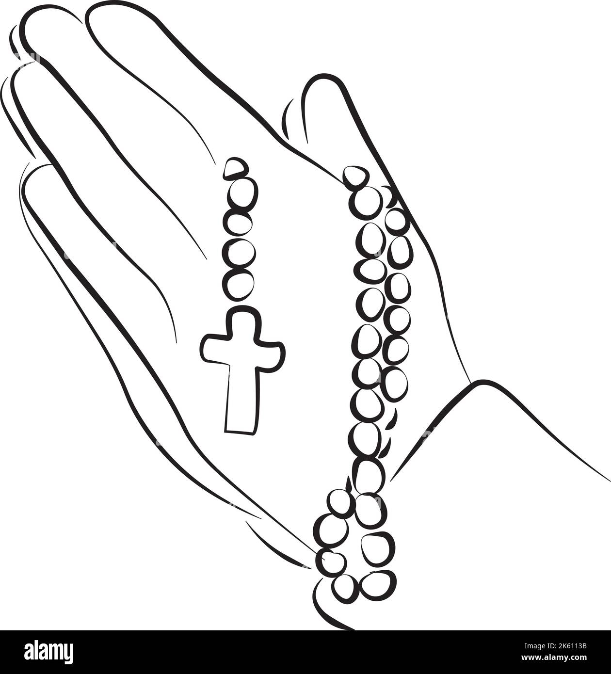 mains pliées dans une prière à dieu. Les mains de prière avec foi dans ...