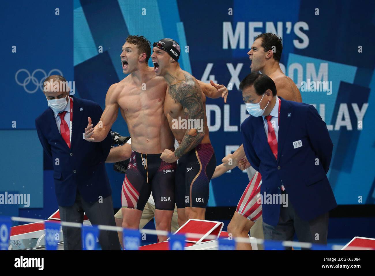 1st AOÛT 2021 - TOKYO, JAPON : Ryan MURPHY, Michael ANDREW, Caeleb ...