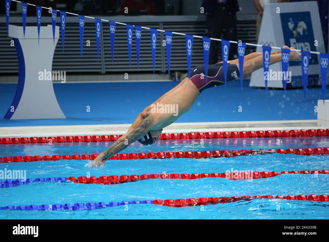 1st AOÛT 2021 - TOKYO, JAPON: Caeleb DRESSEL des États-Unis nage le ...