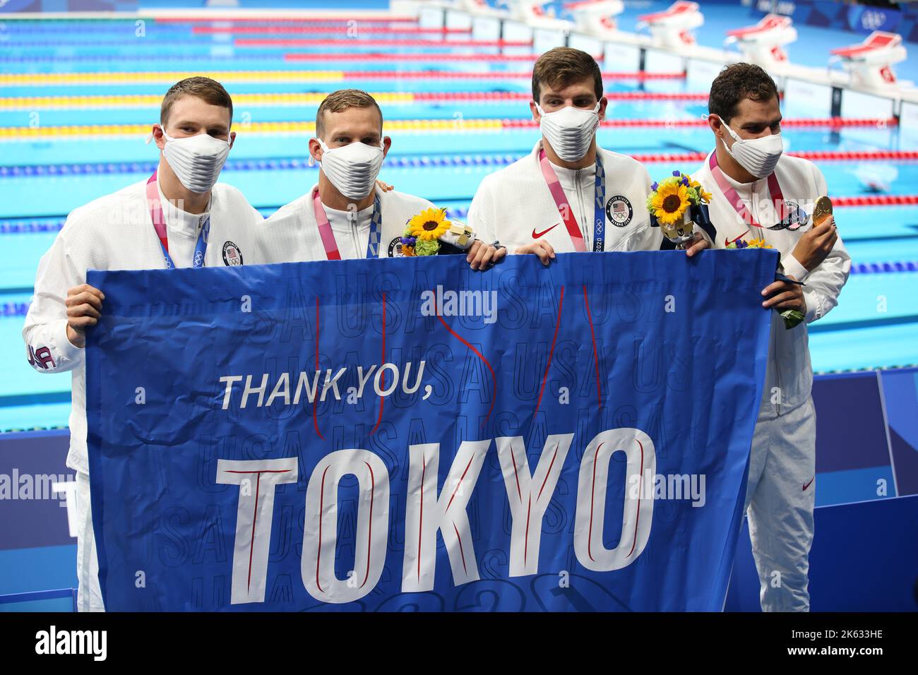 1st AOÛT 2021 - TOKYO, JAPON : Ryan MURPHY, Michael ANDREW, Caeleb ...