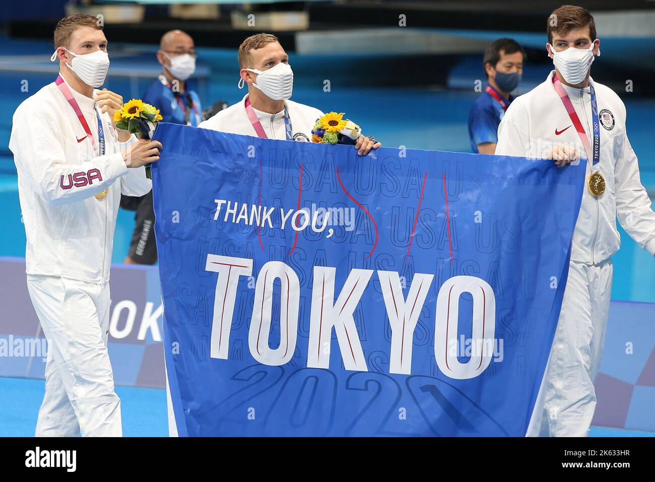 1st AOÛT 2021 - TOKYO, JAPON : Ryan MURPHY, Michael ANDREW, Caeleb ...