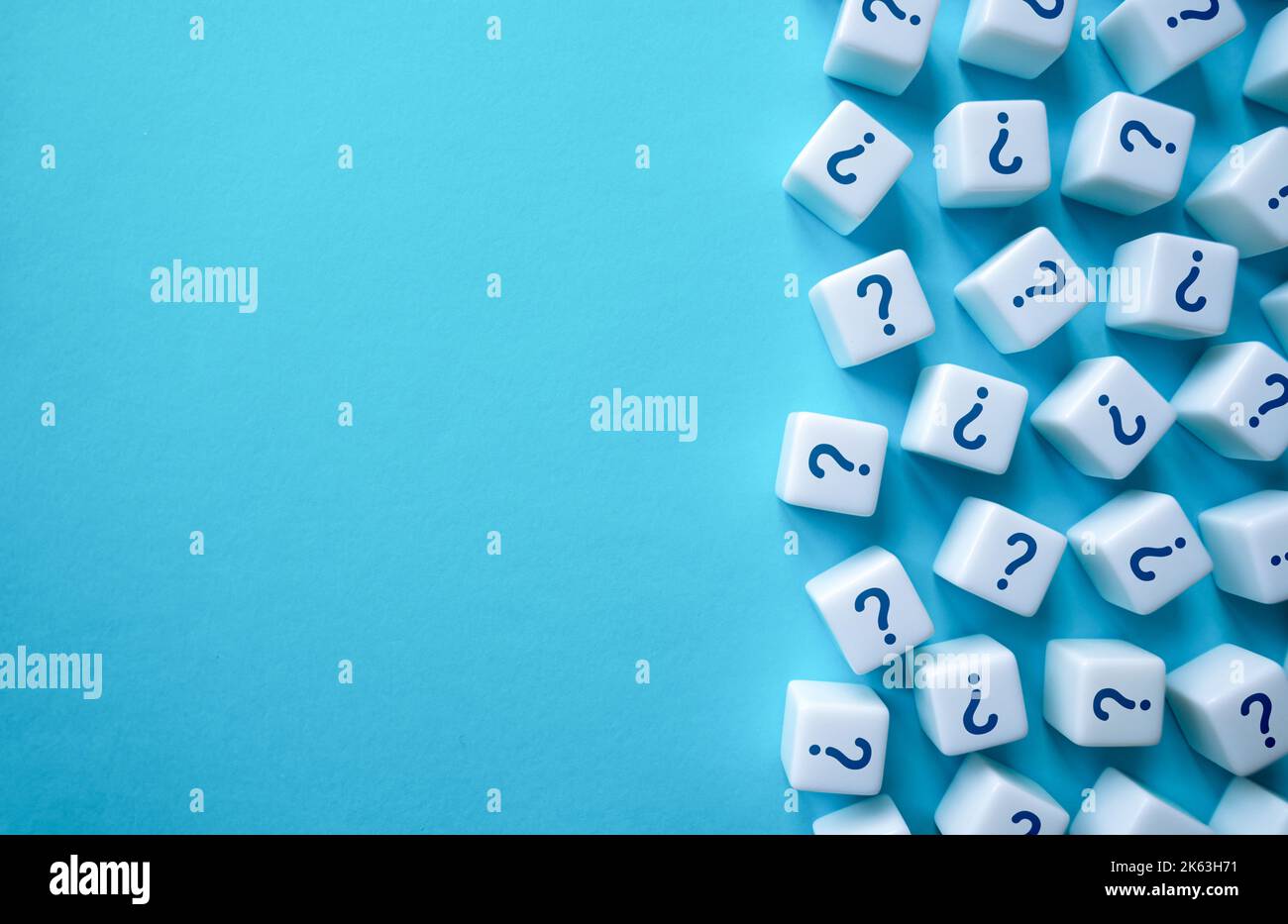 Points d'interrogation dispersés blocs et espace de copie. Trouver une ...