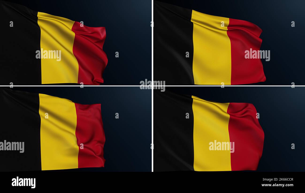 Drapeau belge flottant Banque de photographies et d’images à haute ...