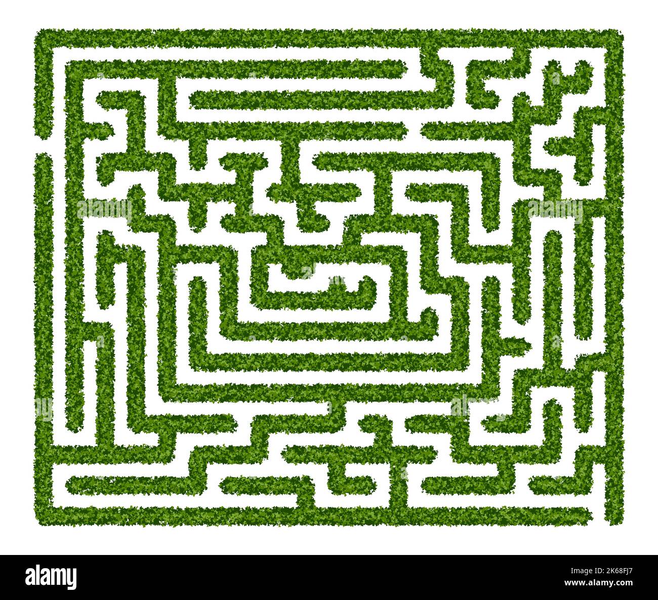 Labyrinthe de haies noir et blanc Banque de photographies et d’images à ...