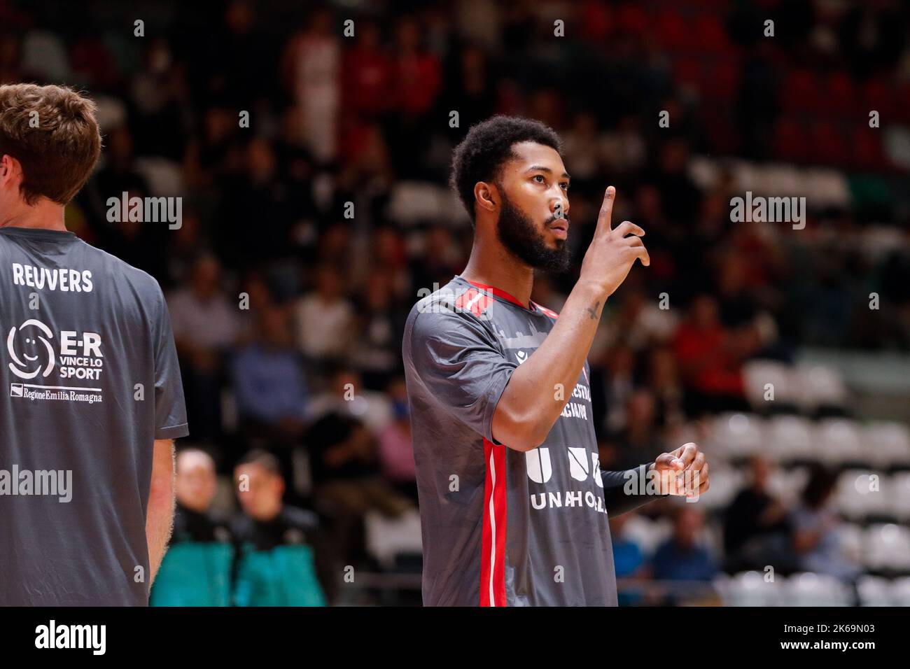 PalaBigi, Reggio Emilia, Italie, 12 octobre 2022, Mikael Levon Hopkins ...