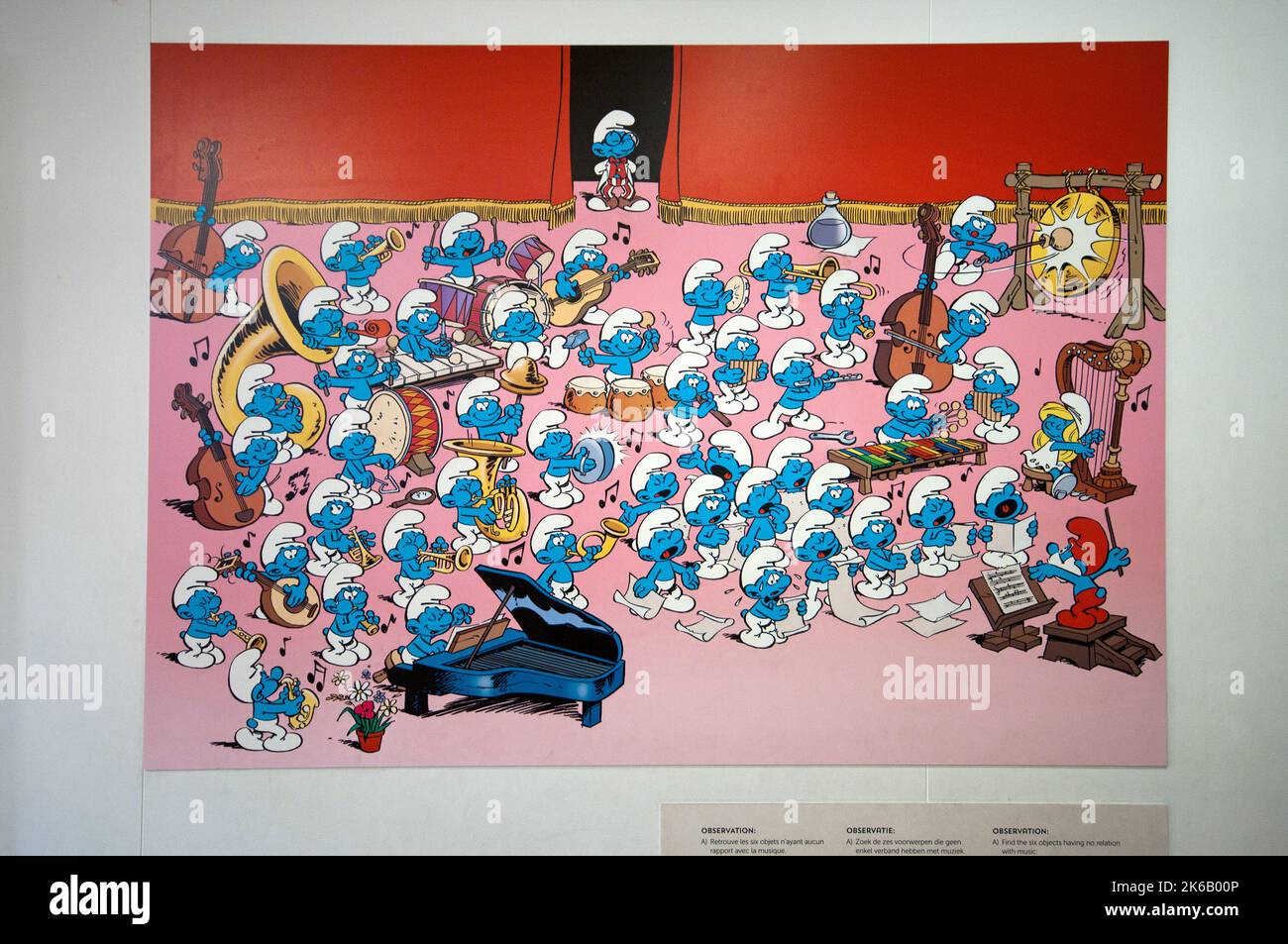 Dessin animé avec les Schtroumpfs (créé par Peyo en 1958) au Musée d ...