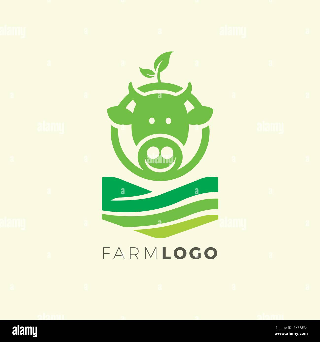 Logo vache lait Banque d'images vectorielles - Alamy