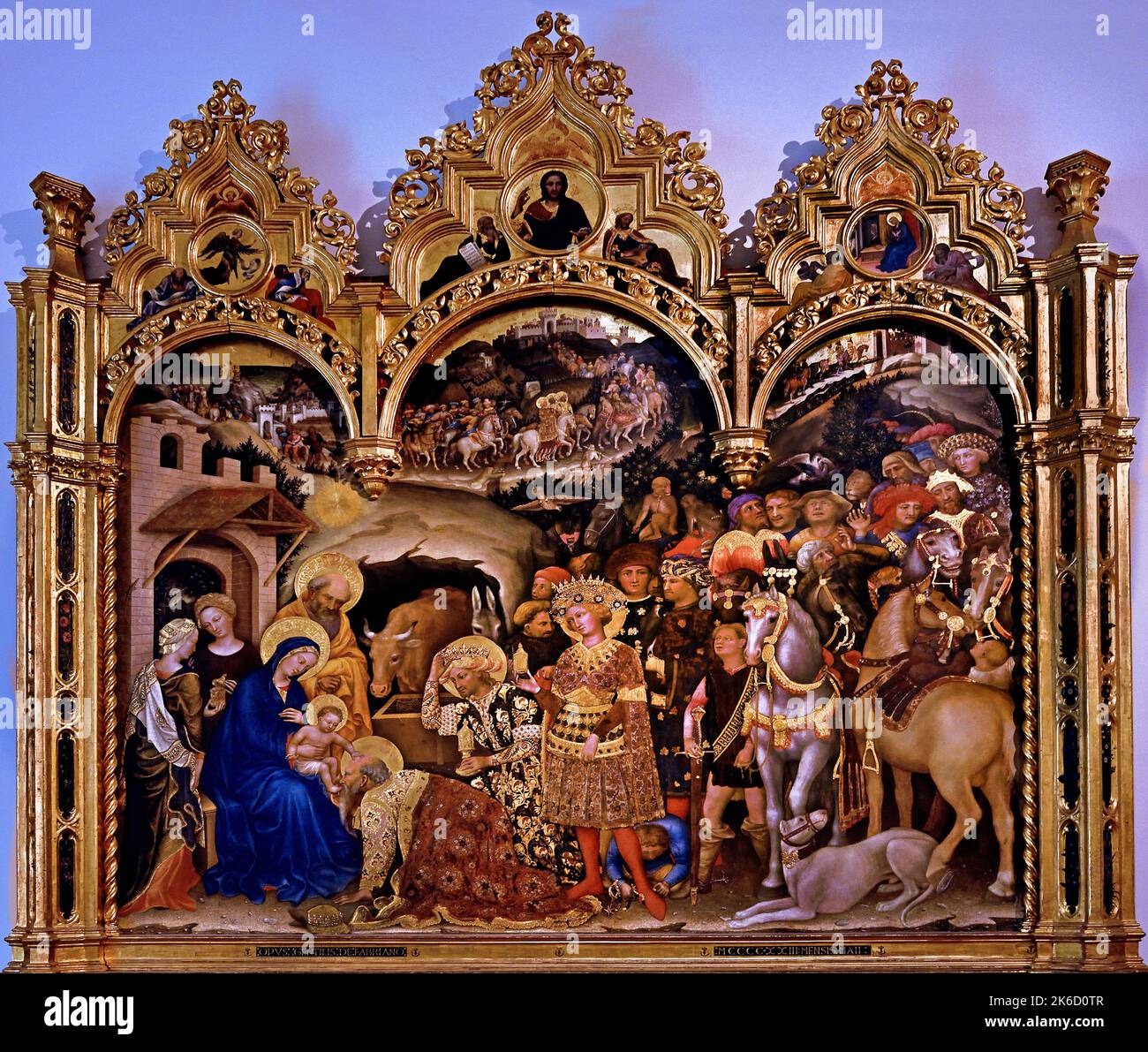 L'adoration de la peinture Magi 1423 par le peintre italien Gentile da Fabriano. L'œuvre ...