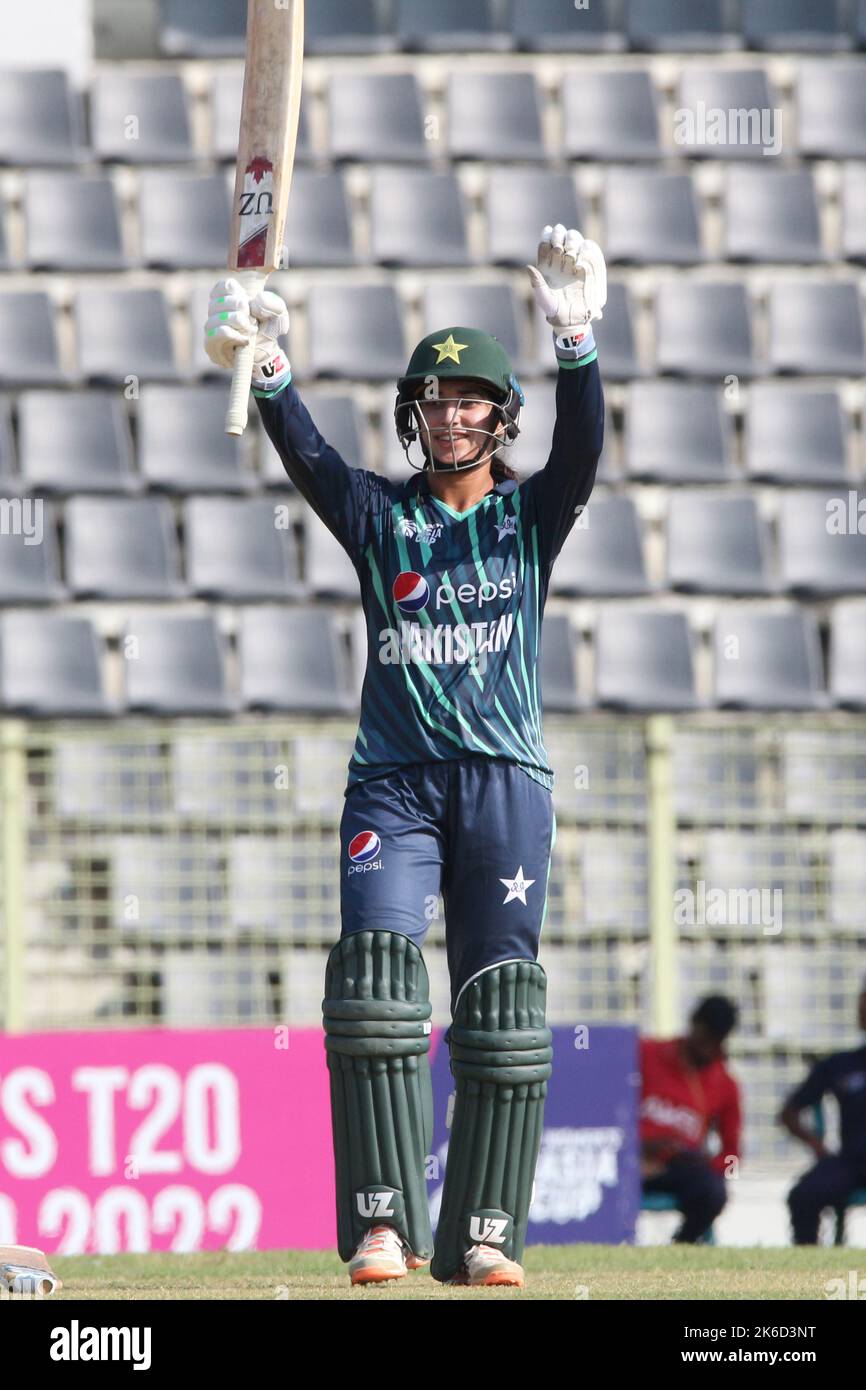 9 octobre 2022, Sylhet, Bangladesh: Aliya Riaz de l'équipe pakistanaise ...