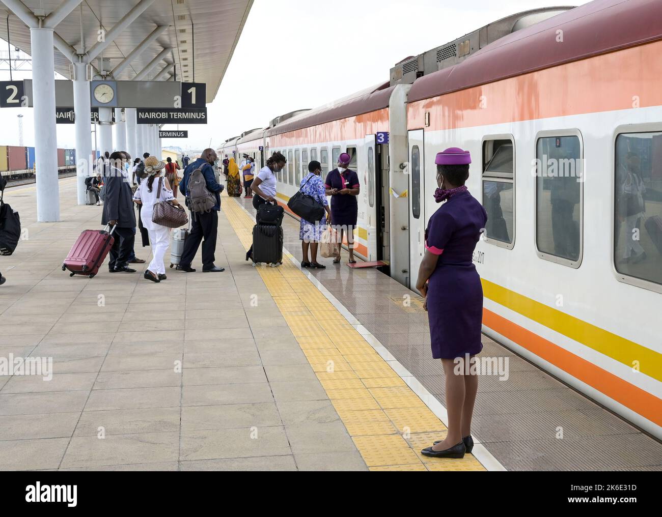 KENYA, Nairobi Terminus, gare ferroviaire de passagers pour Madaraka ...